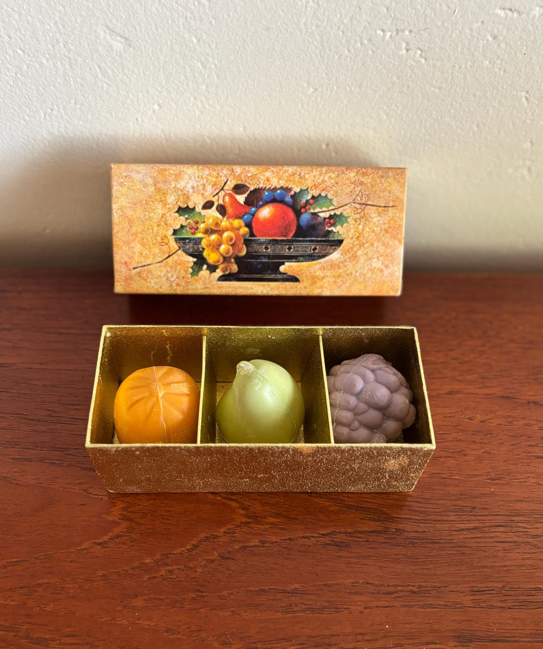 Vintage Avon Fruit Bouquet Perfumed Soap Set With Orange, Grape and ...