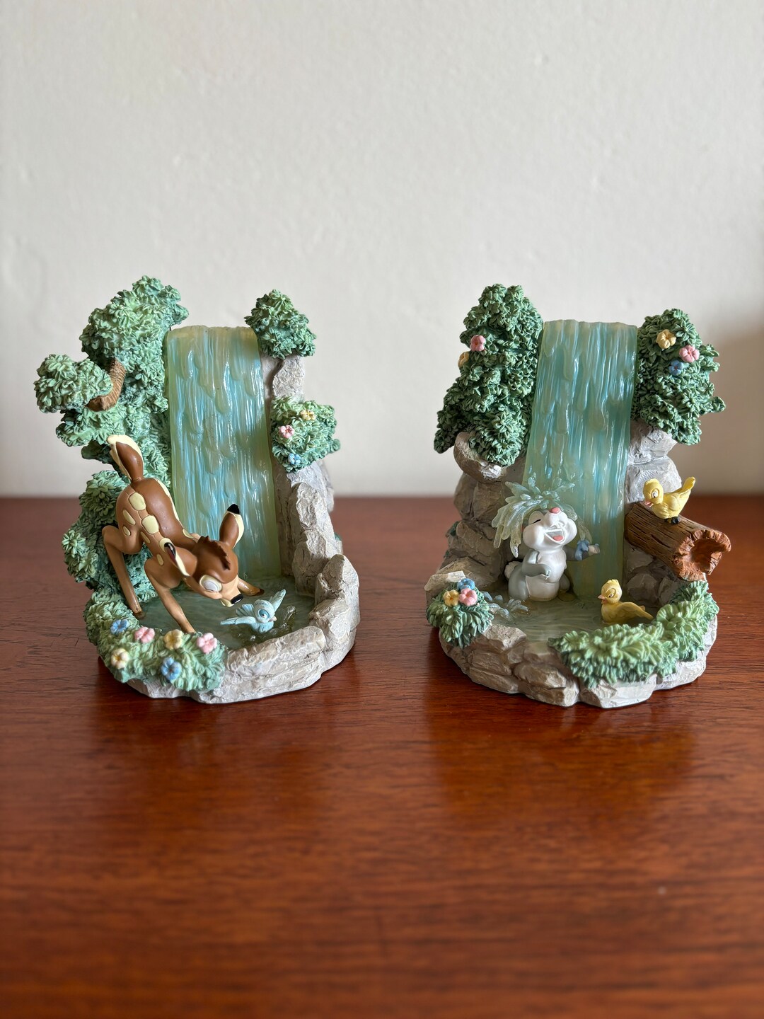 Vintage Walt Disney Bookends Featuring Bambi and Thumper Playing in ...