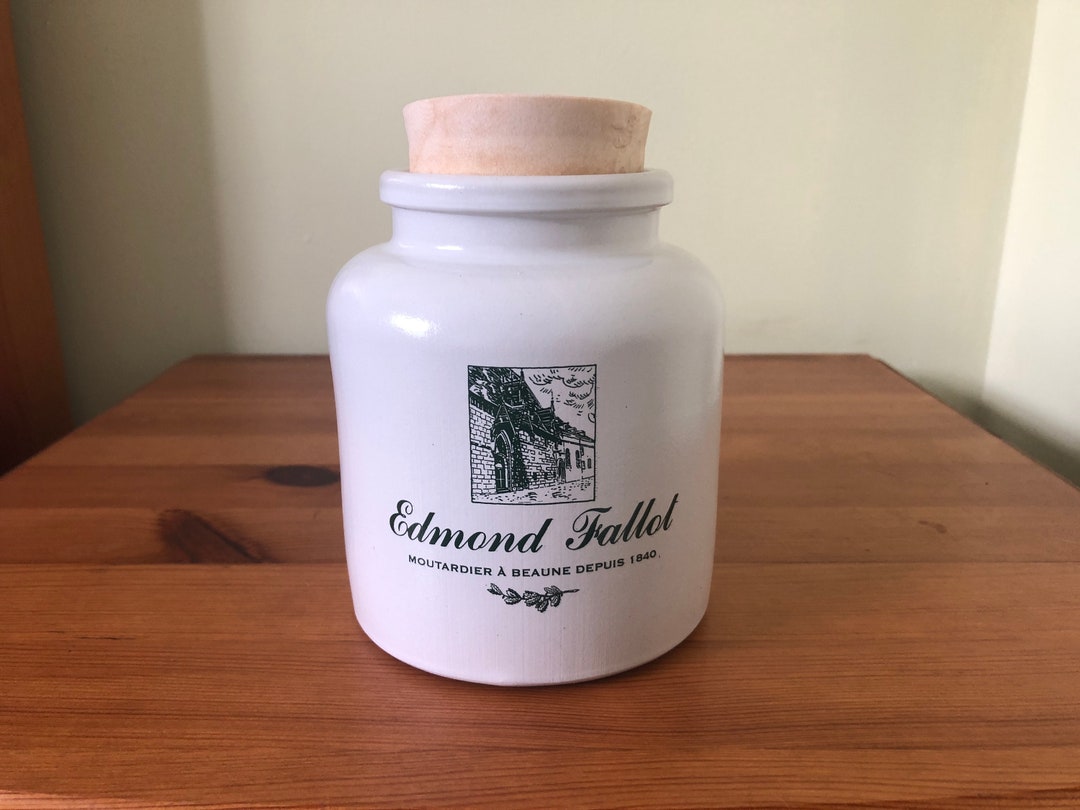 Edmond Fallot Mustard Crock, Vintage Stoneware With Original Stopper ...