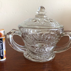 Antique EAPG Three Handled Sugar Bowl by US Glass Company in the ...