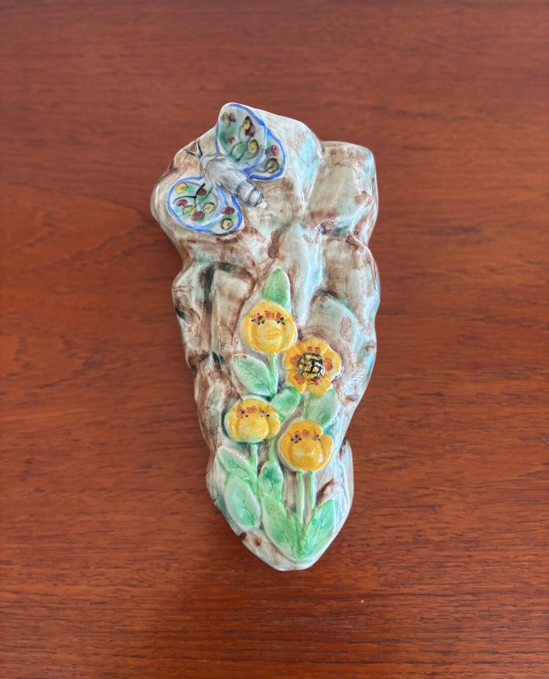 Vintage English Art Deco Wall Pocket: Edward Radford Butterfly Ware (c ...