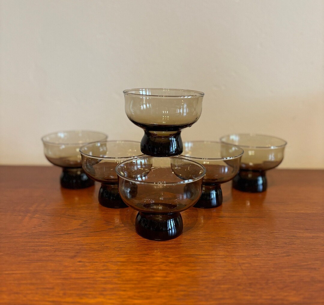 Vintage Anchor Hocking USA Sherbet Dessert Bowls in the "tivoli ...