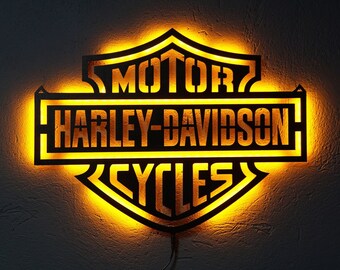 Lighted Harley Davidson Sign | Etsy