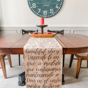Custom Hand Written Table Runner Wedding Kraft Paper Table - Etsy