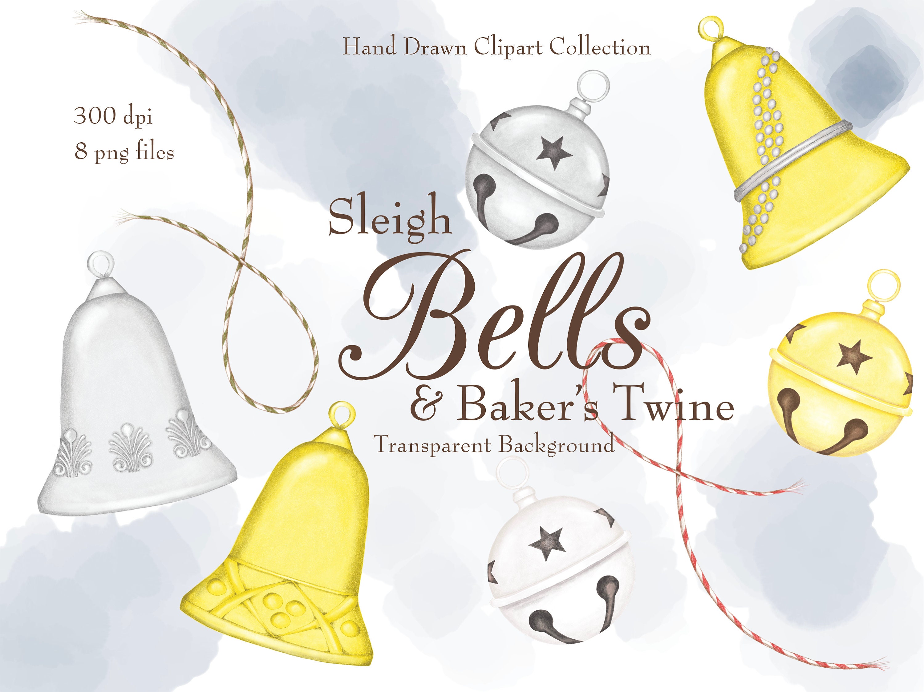 Christmas Silver Bells Clip Art