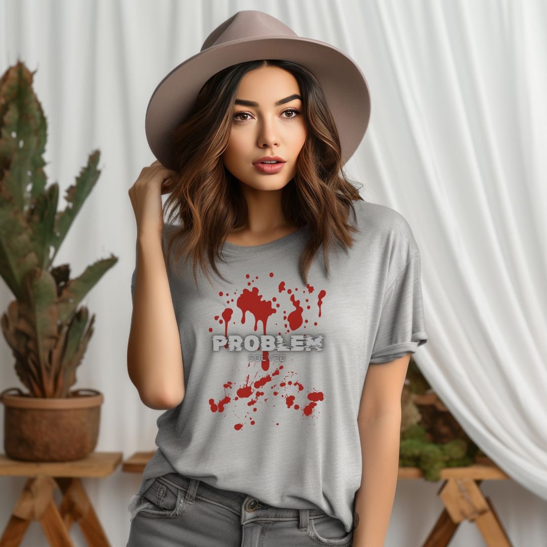 Problem Solved Tshirt, Graphic Bloody T-shirt, Vintage Horror Design ...