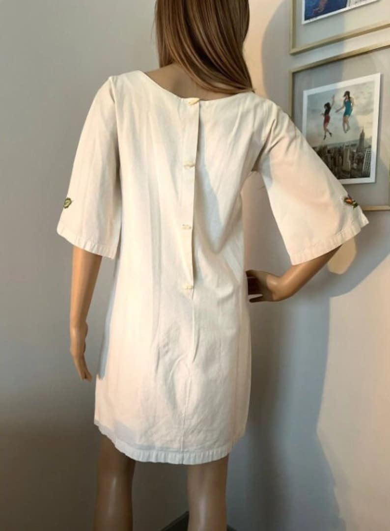 Vintage Boho Embroidered Tunic Dress XS/S - Etsy
