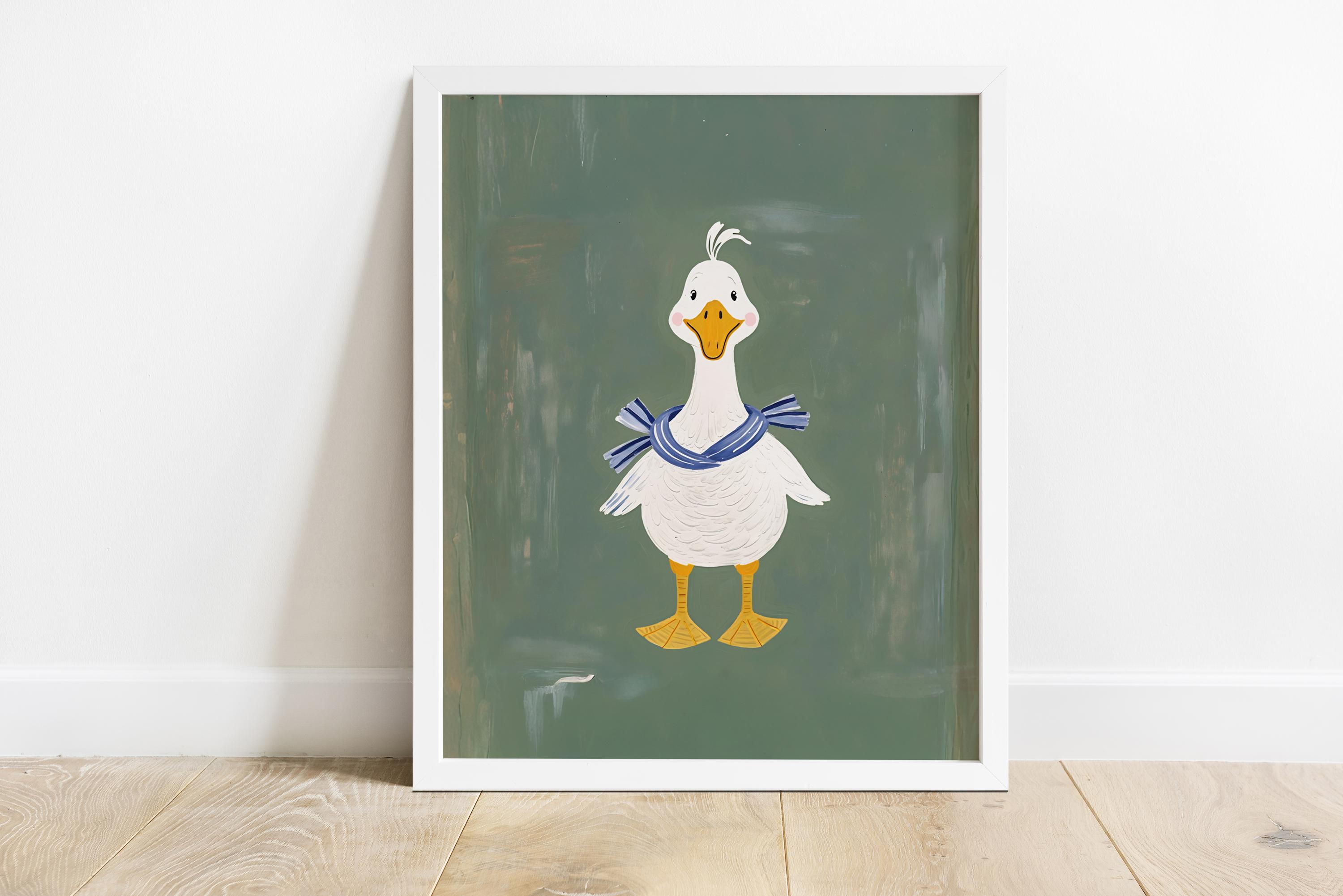 Print of Silly Goose Acrylic Art Nursery Wall Art Whimsical Cottage ...