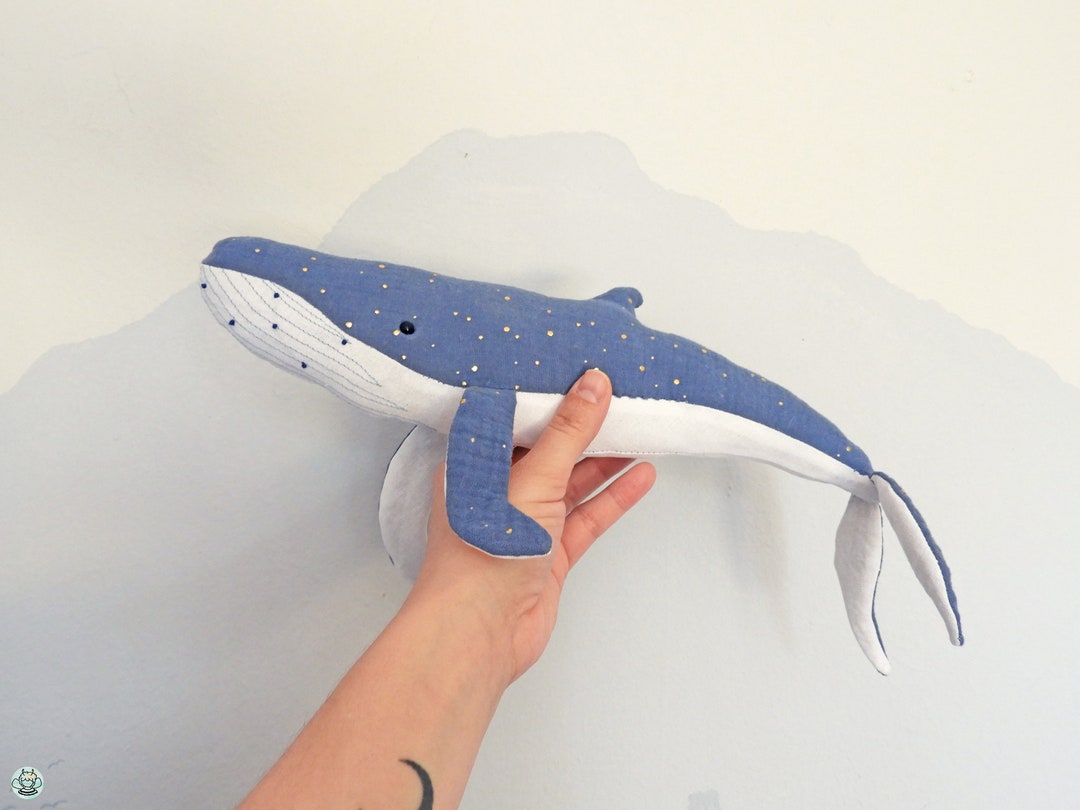 Mini Whale - Ocean Stuffed Animal - Handmade Plushie Blue Humpback ...