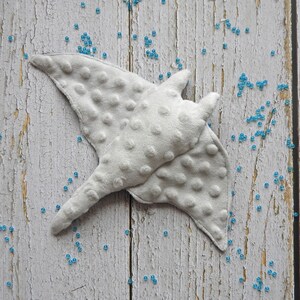 Mini Manta-ray Stuffed Animal, Handmade With Polka Dots-patterned ...