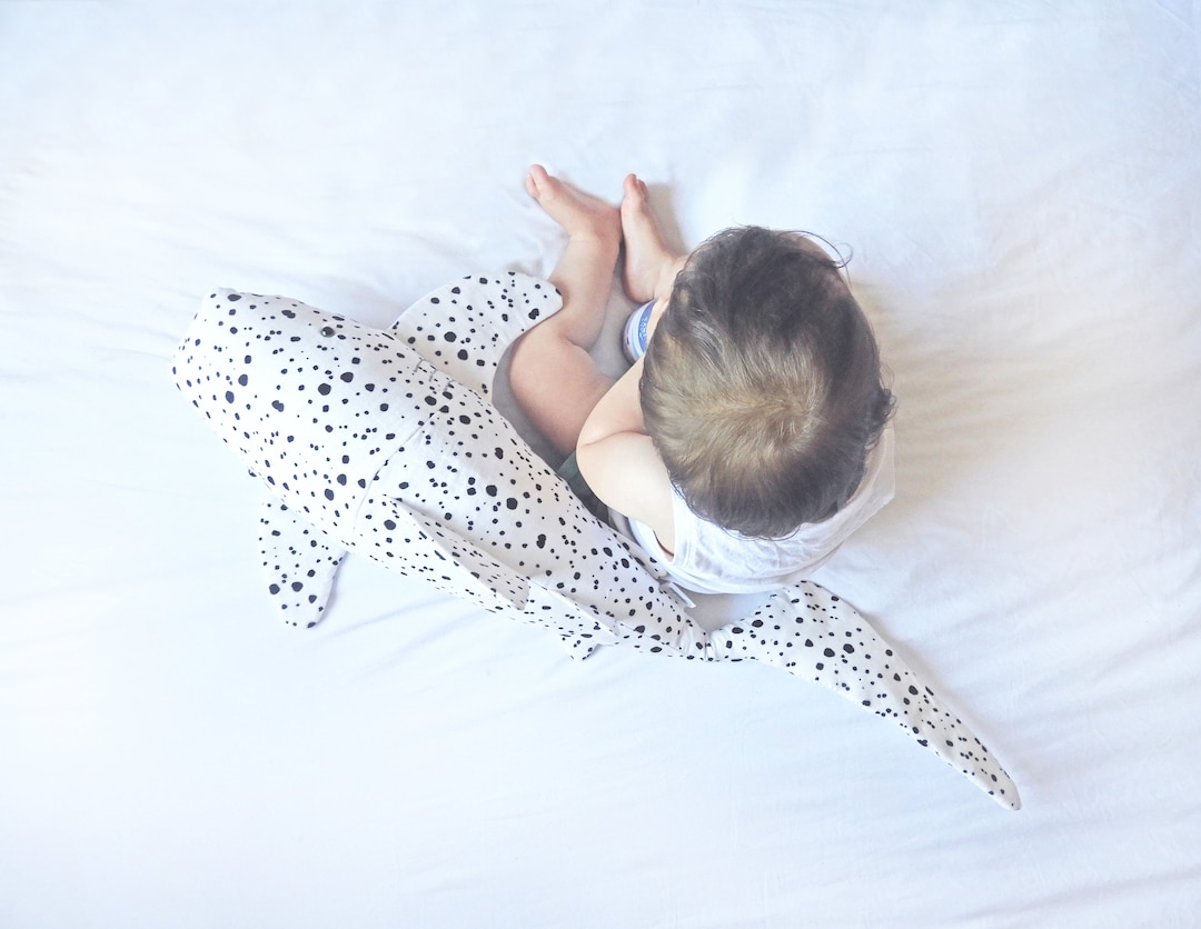 Handmade Big Stuffed Leopard Shark - Black Dots and White Shark Plushie ...