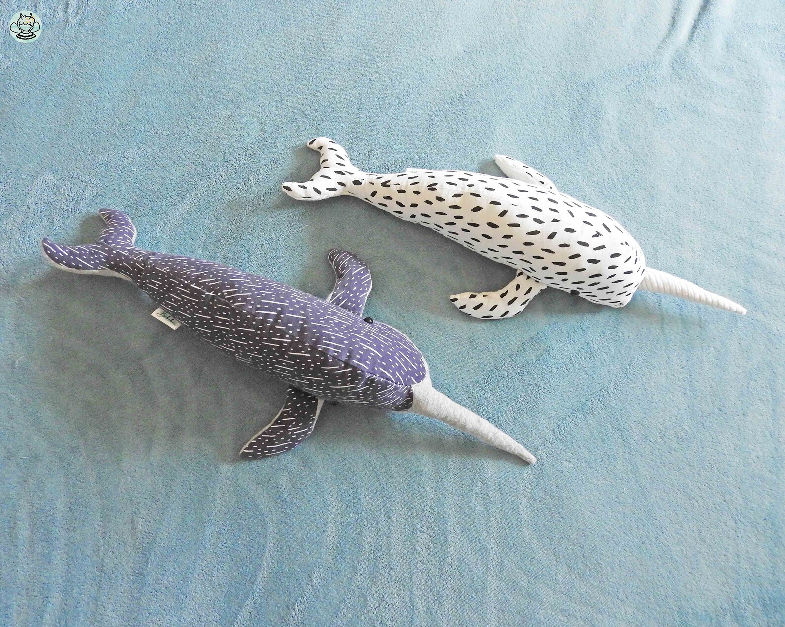 Narwhal Whale, Narwhal Stuffed Animal, Handmade Narwhal Plushie, Ocean ...