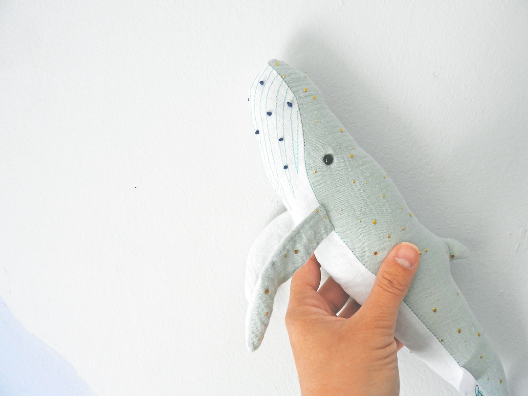 Mini Mint Whale - Ocean Stuffed Animal - Handmade Humpback Whale ...