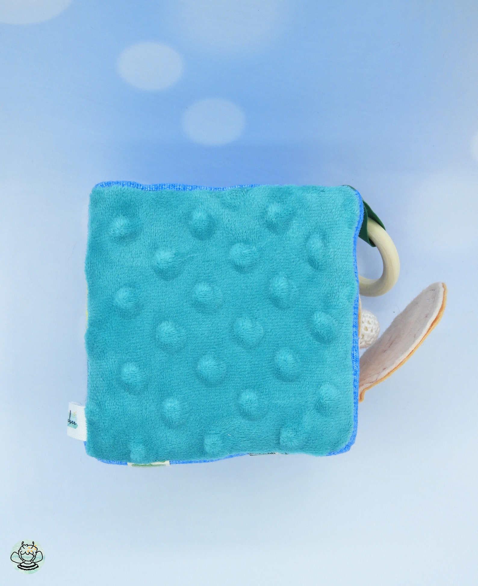 Sensory Cube, Baby Busy Fabric Angel Fish Block, Ocean Marine Animals ...