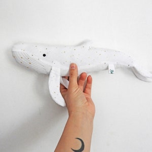 Mini White Whale - Ocean Stuffed Animal - Handmade Plushie Albino ...