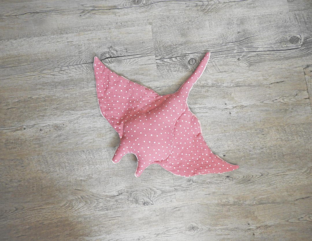 Adorable Manta Ray Stuffed Animal - Pink Polka Dots Plushie Toy for ...