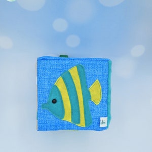 Sensory Cube, Baby Busy Fabric Angel Fish Block, Ocean Marine Animals ...