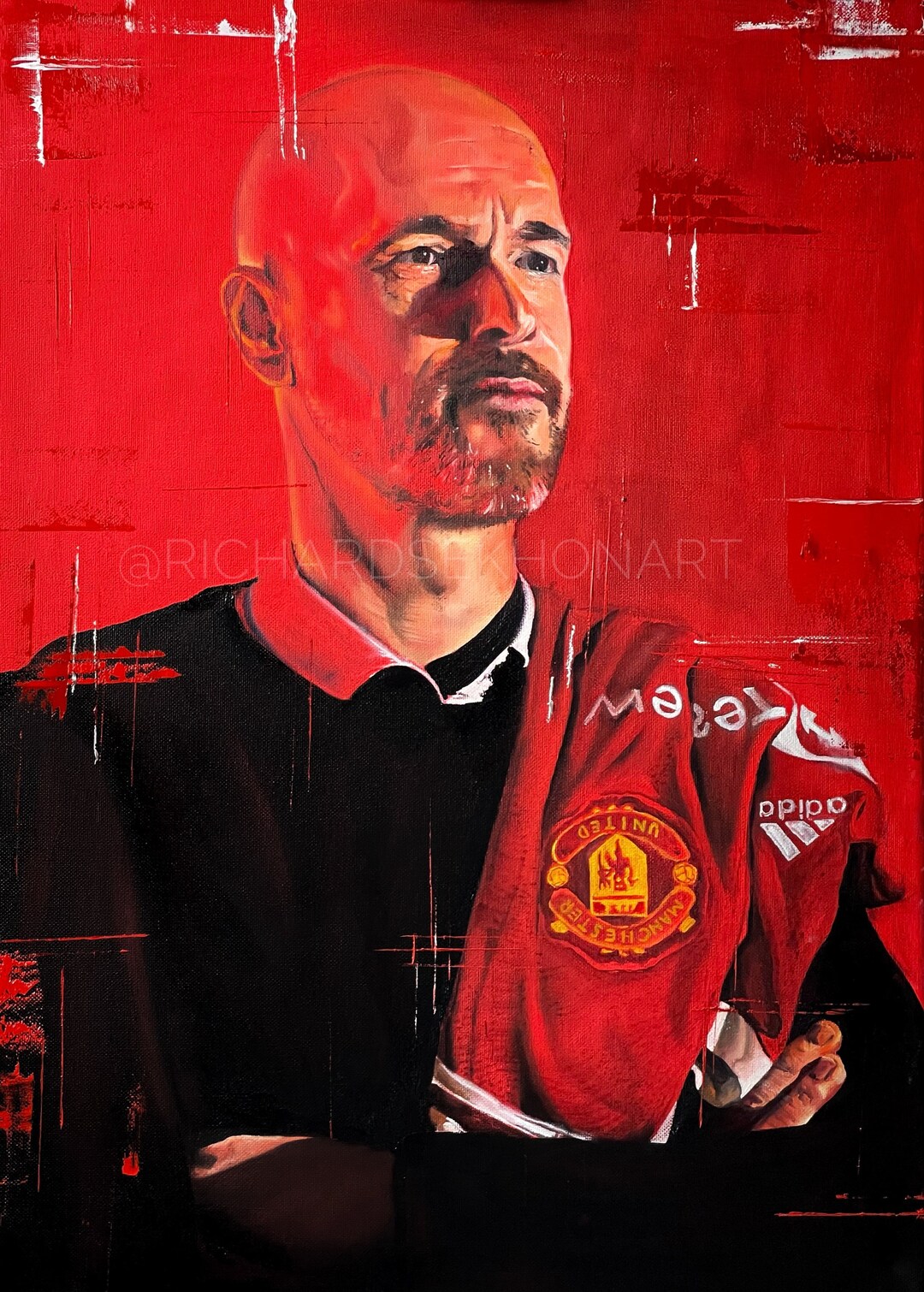 Erik Ten Hag Portrait Print by Richard Sekhon - Etsy