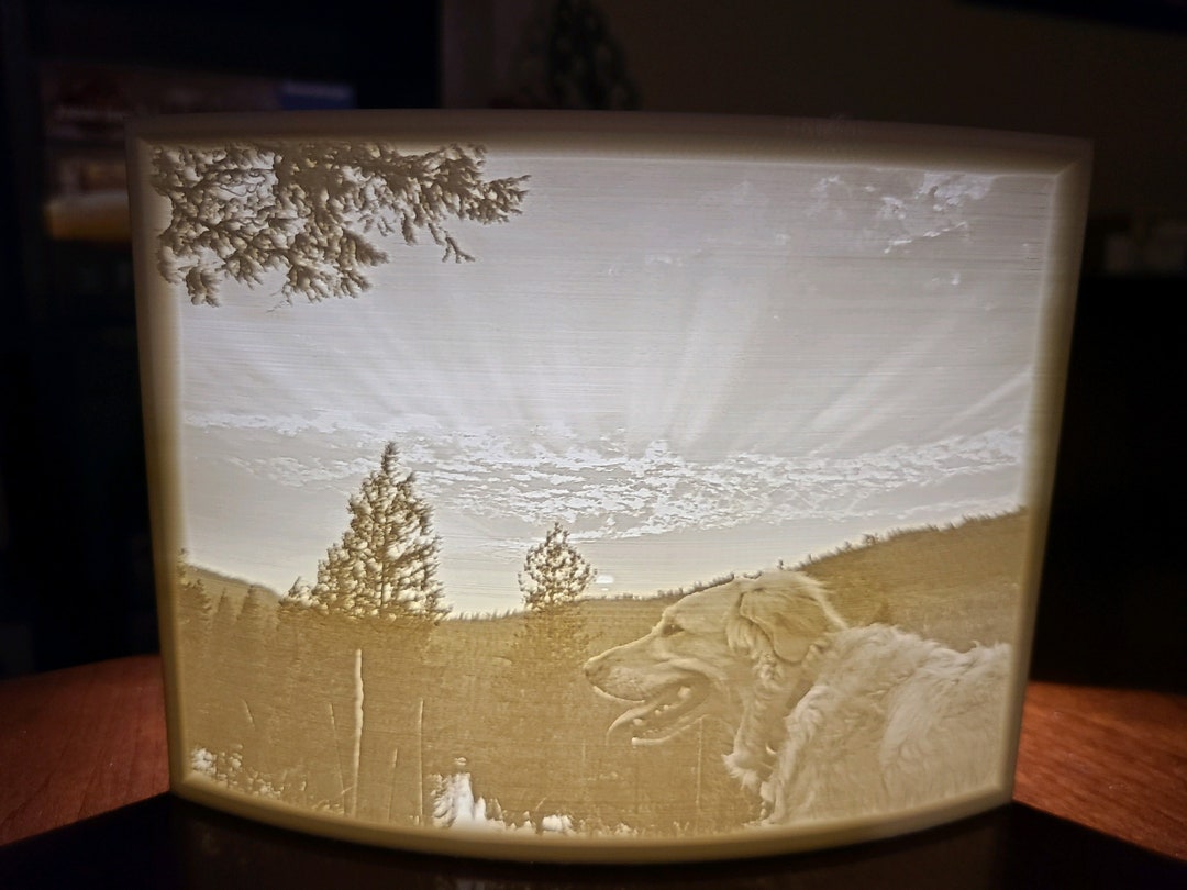 3D Printed Lithophane 200 Mm Diagonally - Etsy