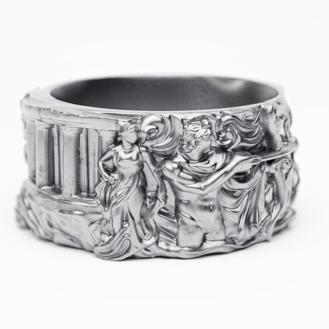 12mm Apollo Ring in Solid Silver – Mythic God Ring for Men – Handmade ...