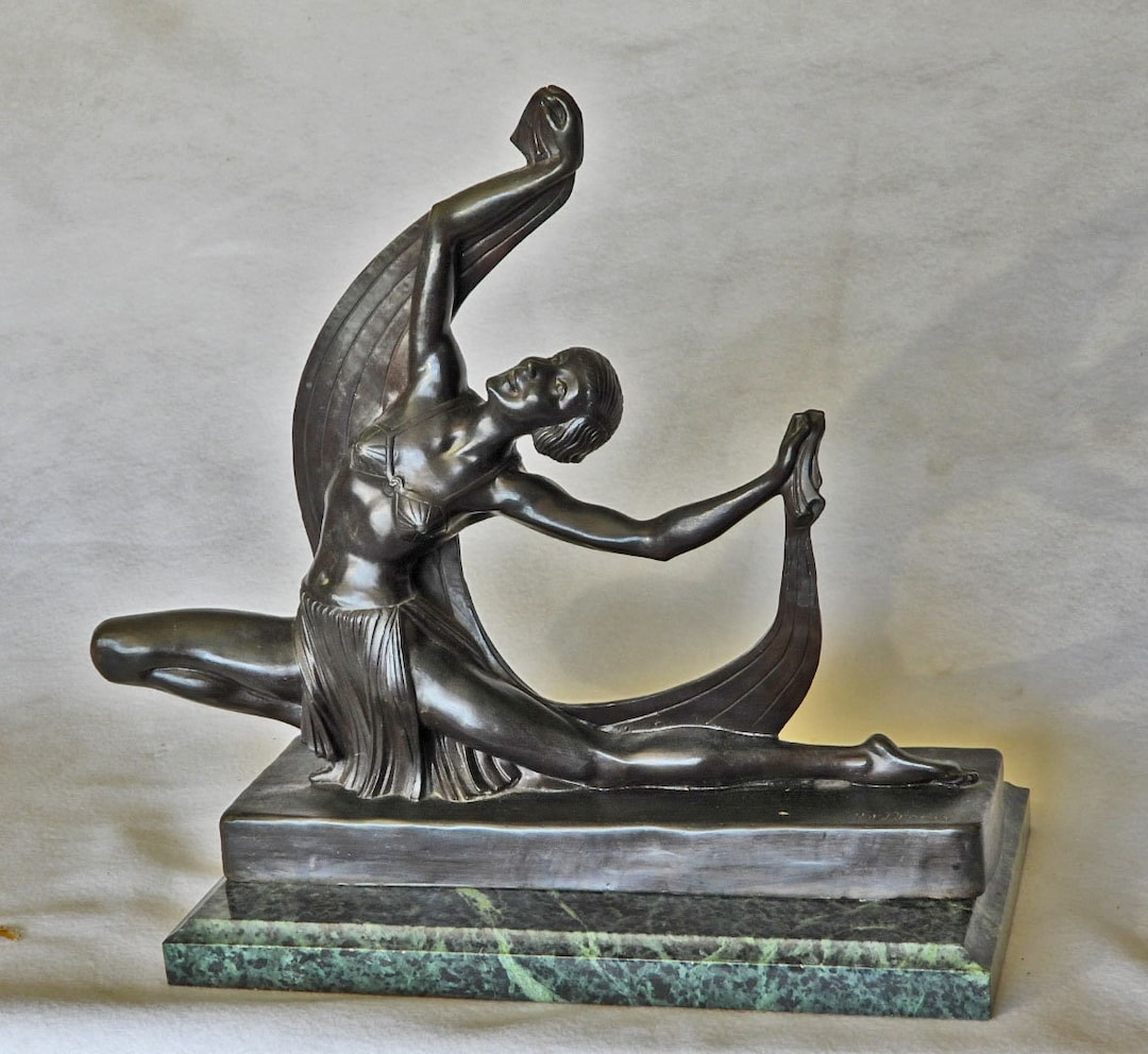 Classic Large Preiss Art Deco Dancing Figure With Cape - Etsy