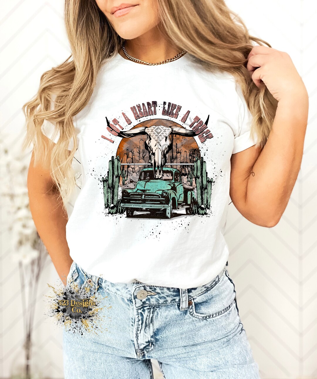 Heart Like a Truck DTF, Western Dtf, Rustic Western Dtf, Ready to Press ...