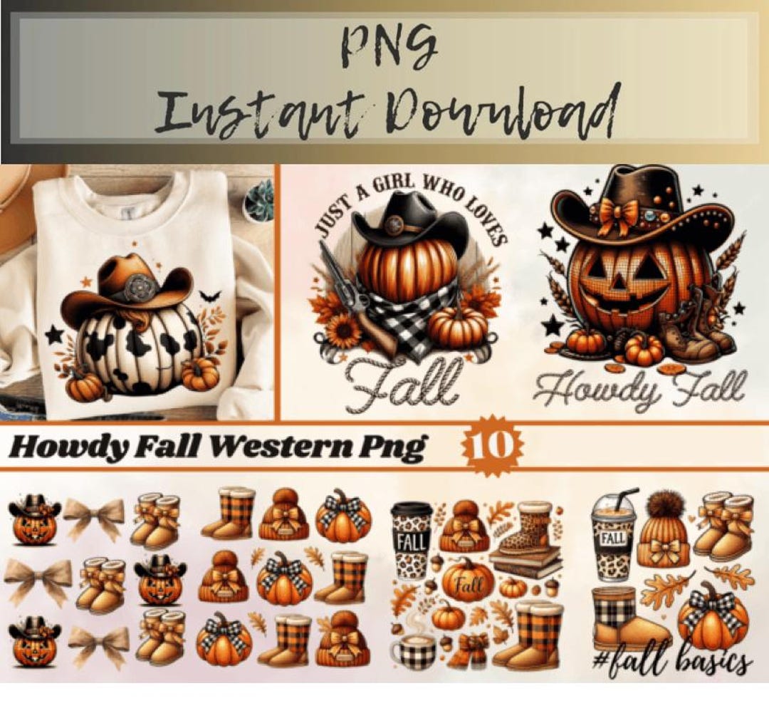 Western Fall Bundle Png, Coquette Bow Fall Png, Western Fall Png ...