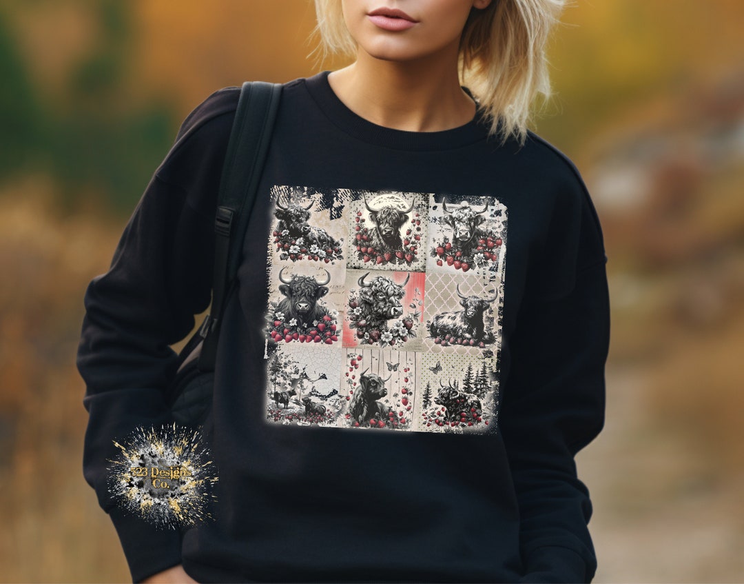 Farm Animal Dtf, Highland Cow DTF, Cow Dtf, Cow Patchwork Dtf, Farm Dtf ...