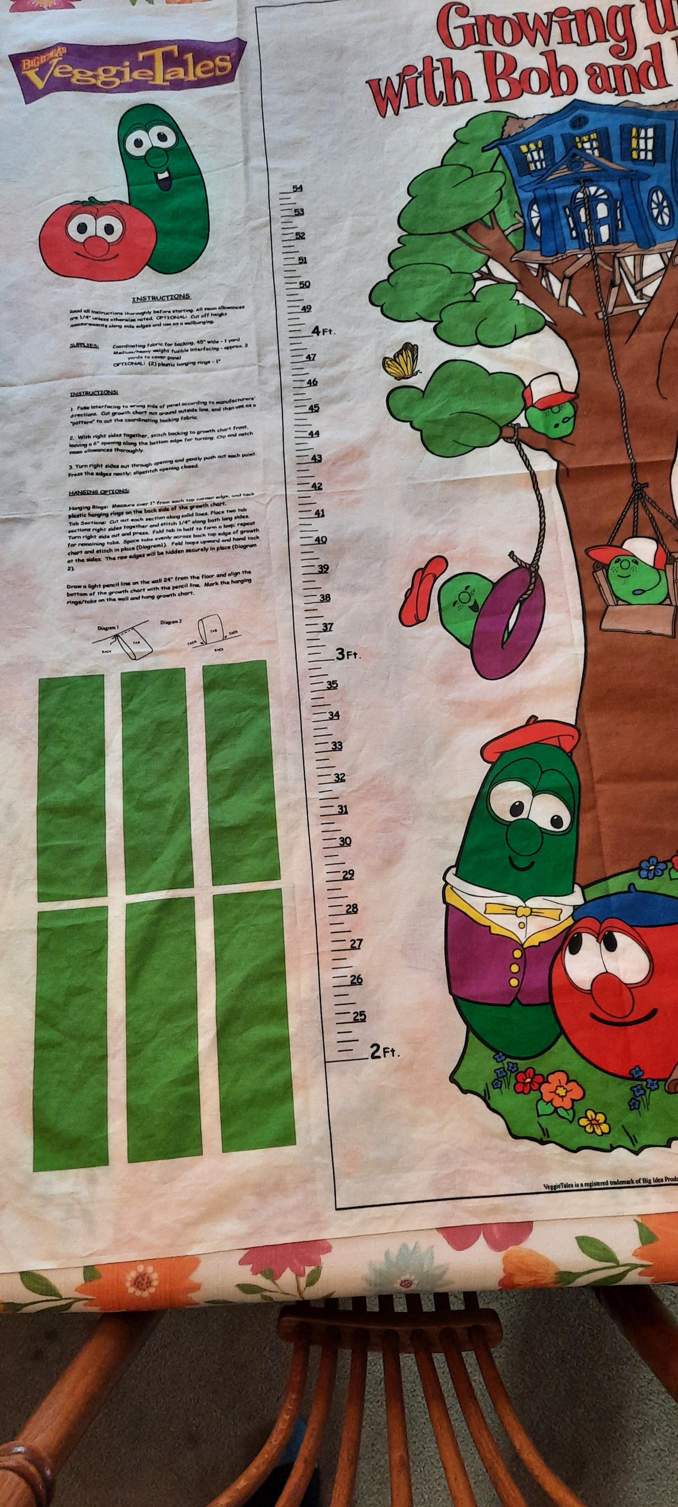 Veggie Tales Growth Chart Panel - Etsy
