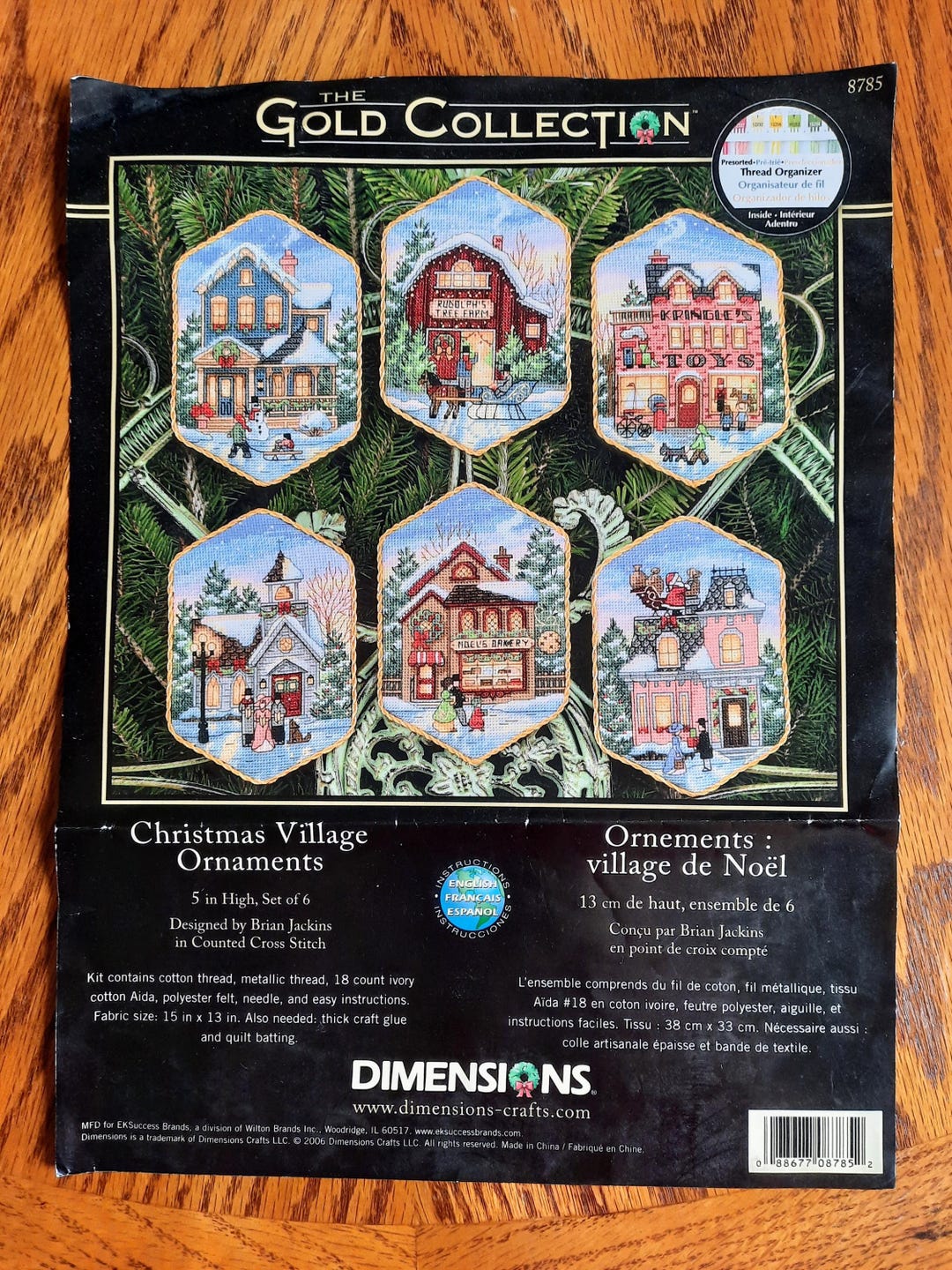 Christmas Village Ornaments, Dimensions Counted Cross Stitch Kit - Etsy