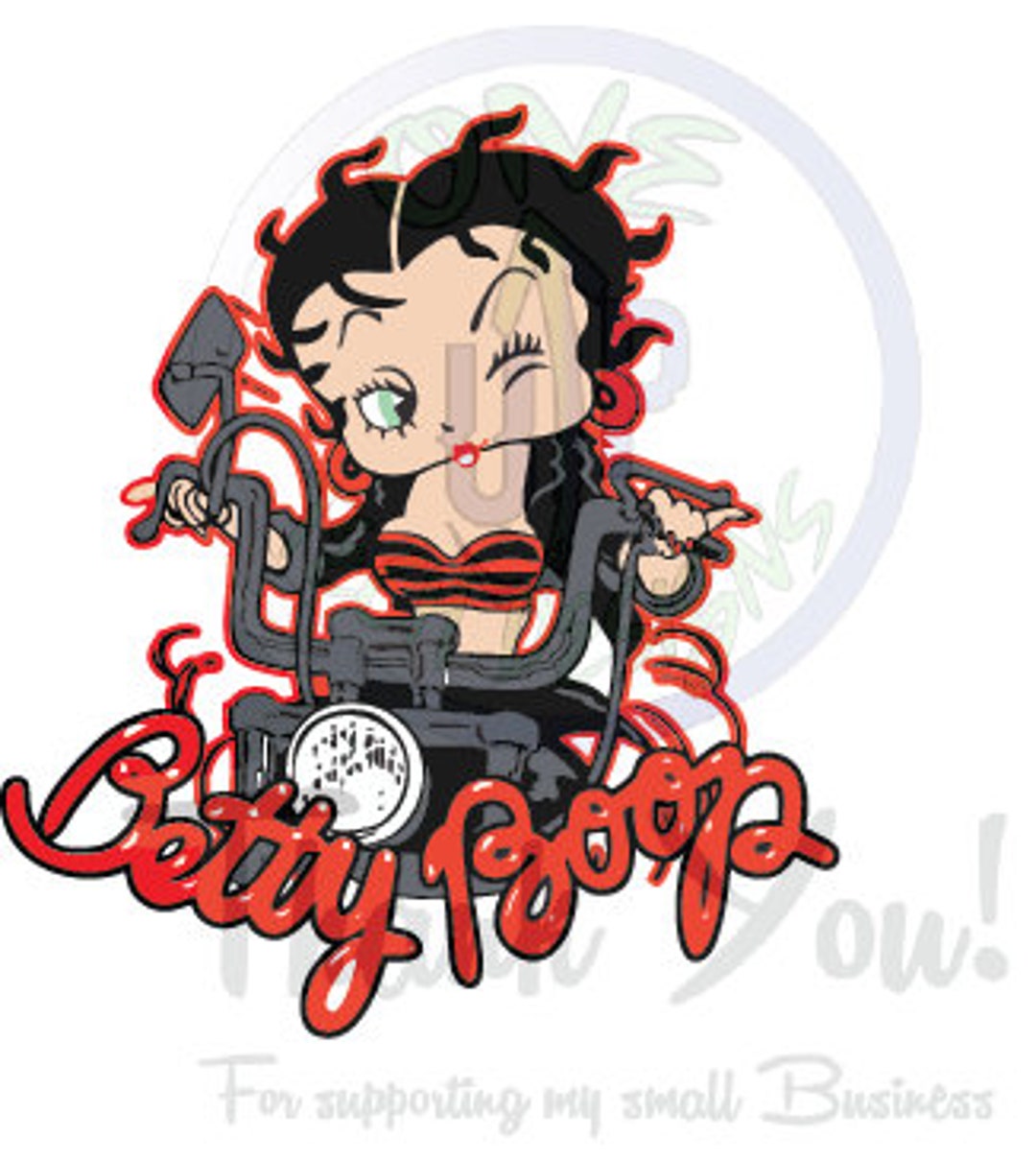Betty Boop Motorcycle SVG - Etsy