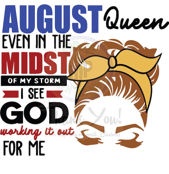 August Queen SVG - Etsy