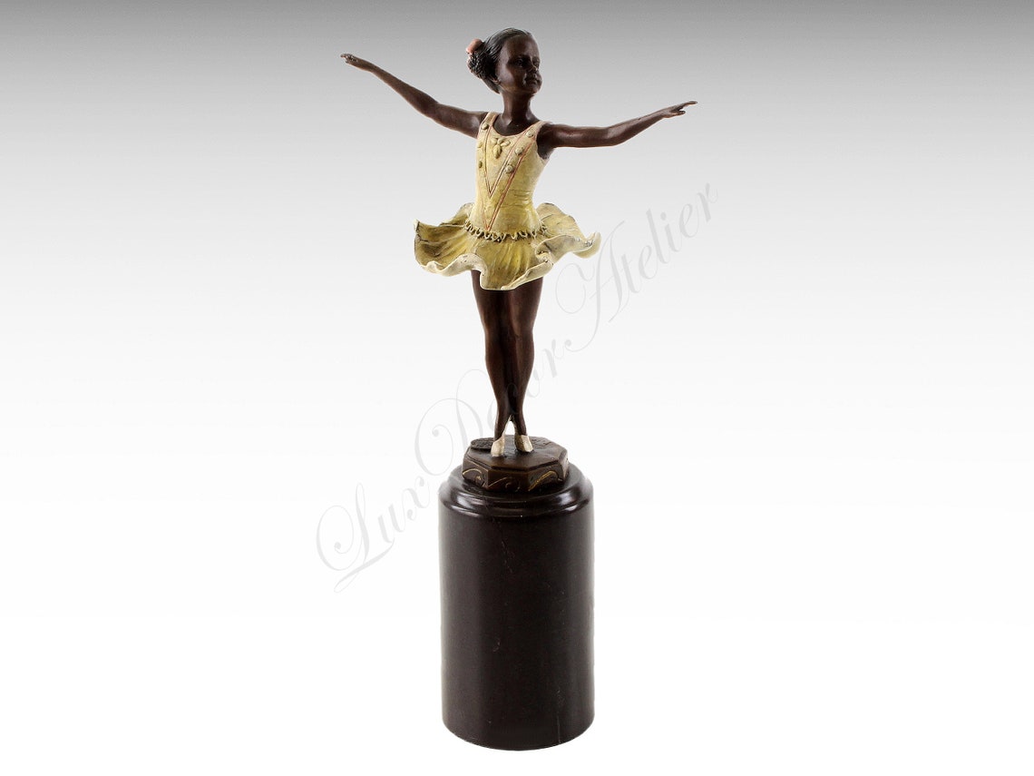 Bronze Ballet Dancer Statue Dancing Girl Young Dancer on - Etsy