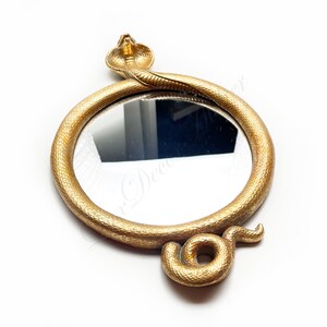 Golden Frame Round Mirror Wall Mirror With Snake Ornament, Funky Home ...