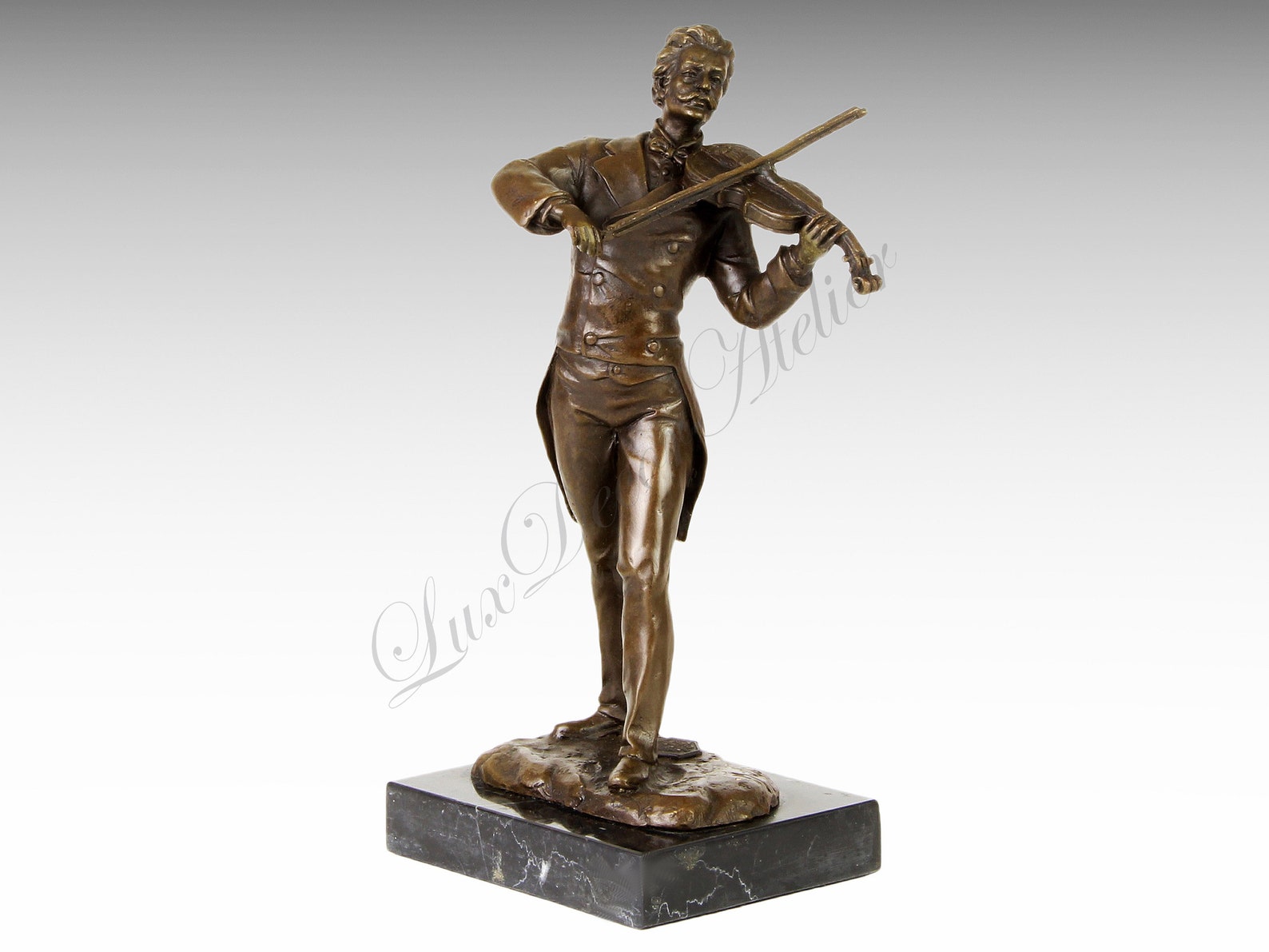 Violinist Bronze Sculpture Bronze Statue of Violin Player on - Etsy