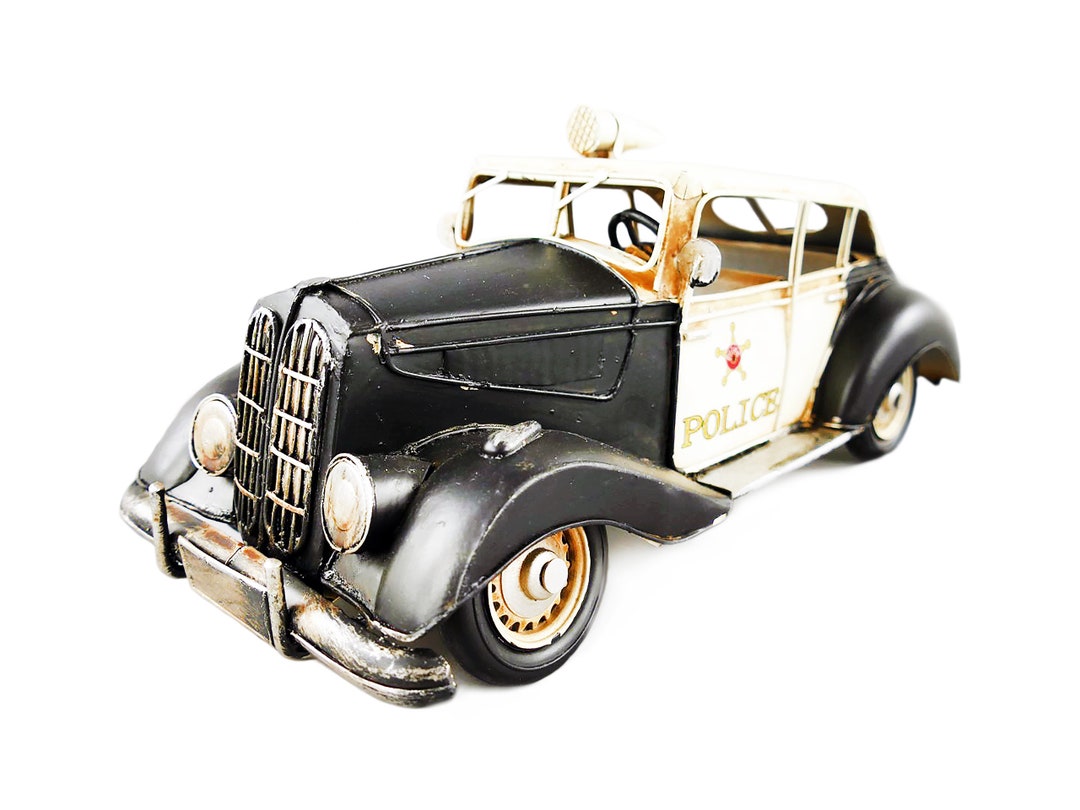 Vintage Police Car Metal Model, Police Officer Gifts Police Station ...