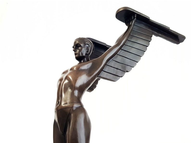 Large Icarus Bronze Sculpture Modern Bronze Statue on Marble - Etsy