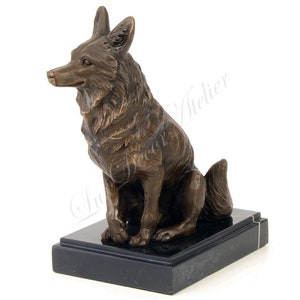 Sitting Fox Bronze Sculpture, Bronze Statue on Marble Base, Fox ...