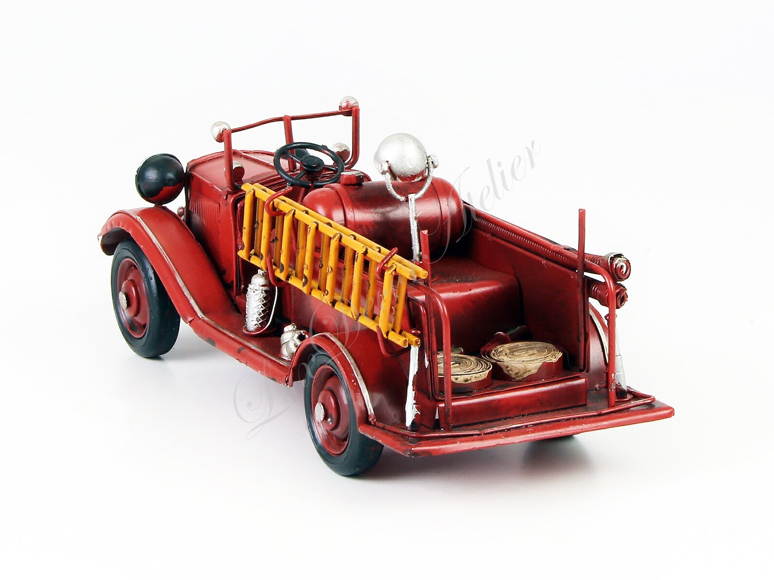 Red Fire Engine Car Metal Model Vintage Fire Truck Fire - Etsy