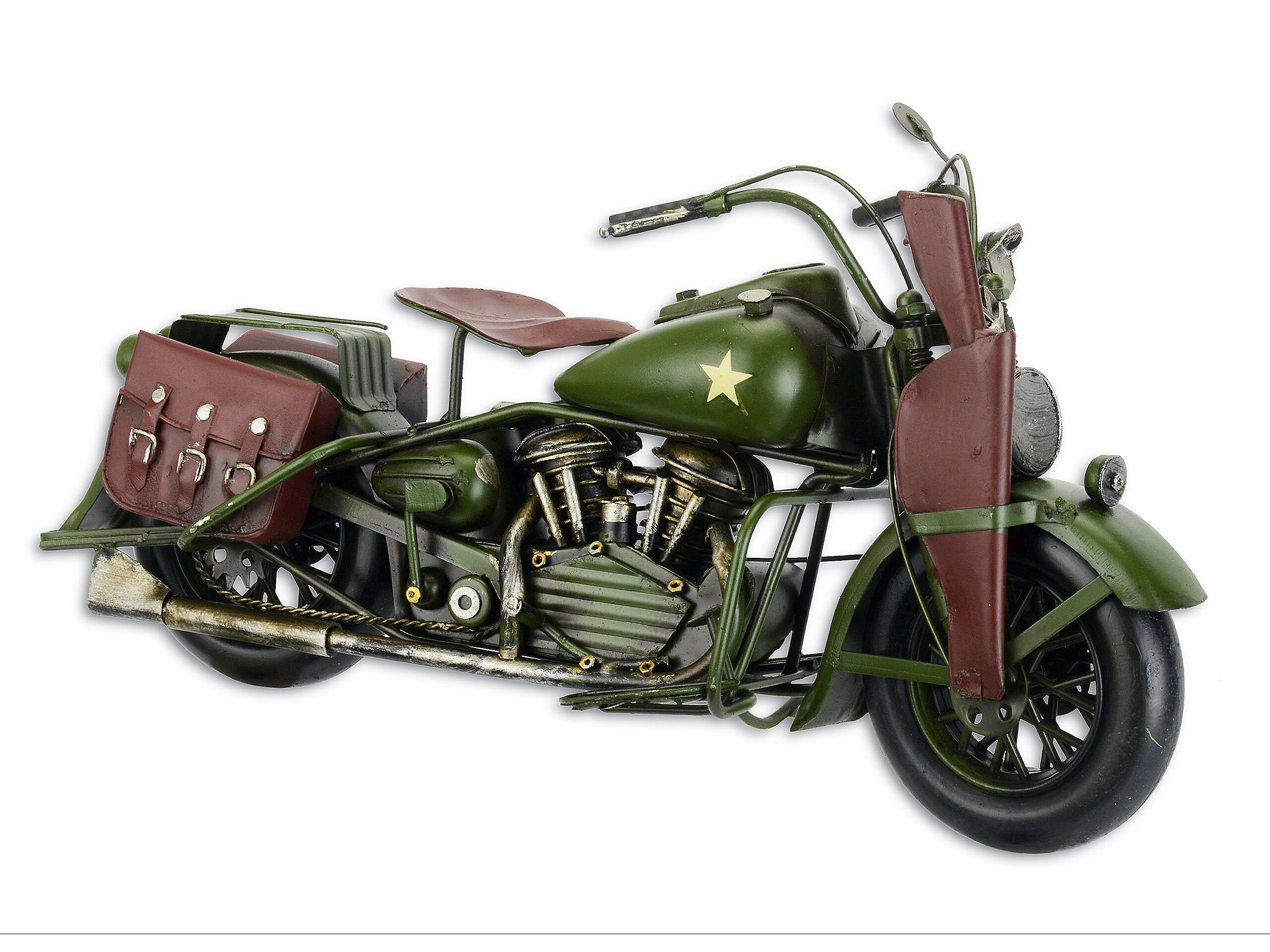 US Army Motorcycle Metal Model Vintage Green American - Etsy