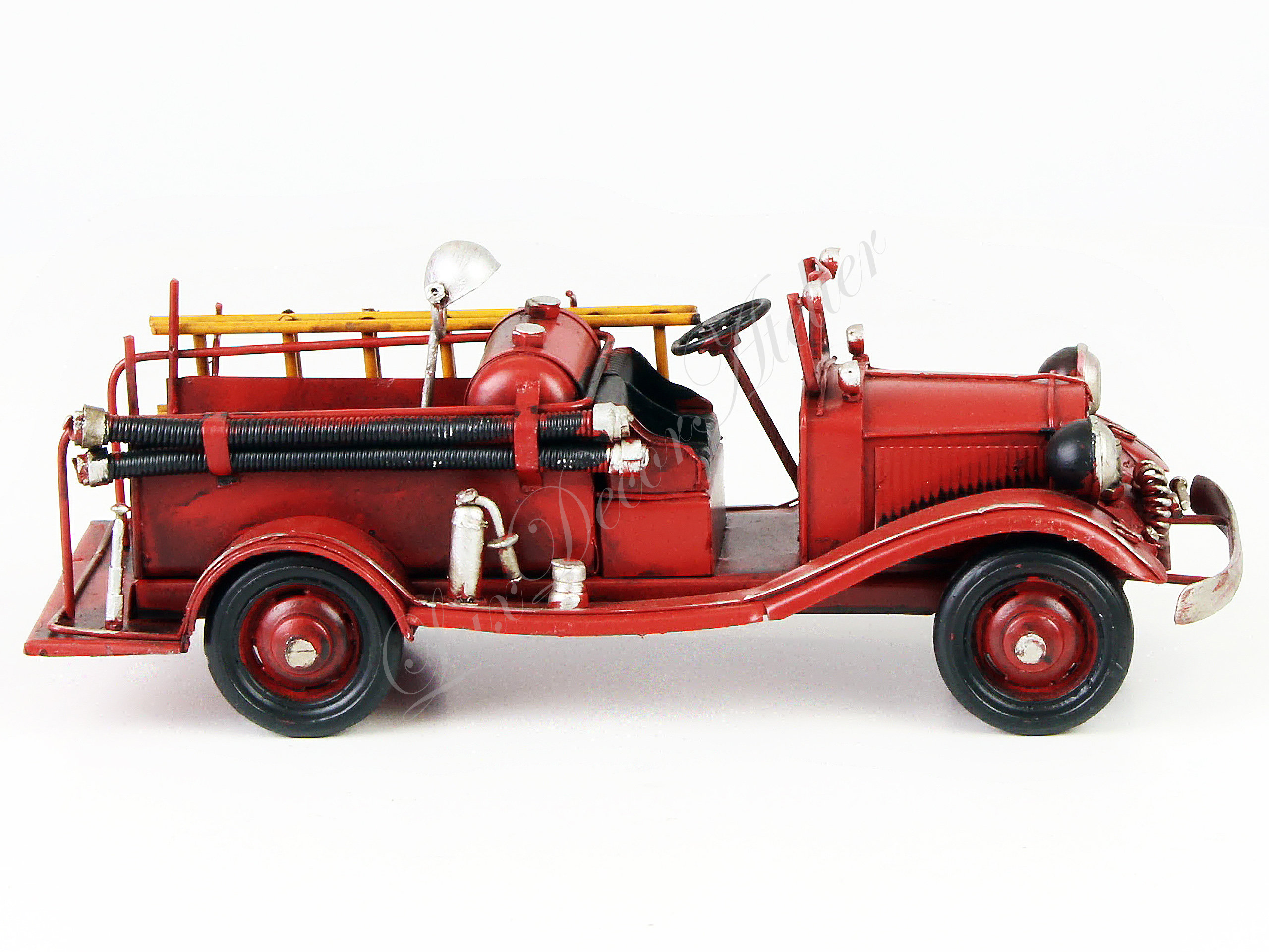Red Fire Engine Car Metal Model Vintage Fire Truck Fire - Etsy