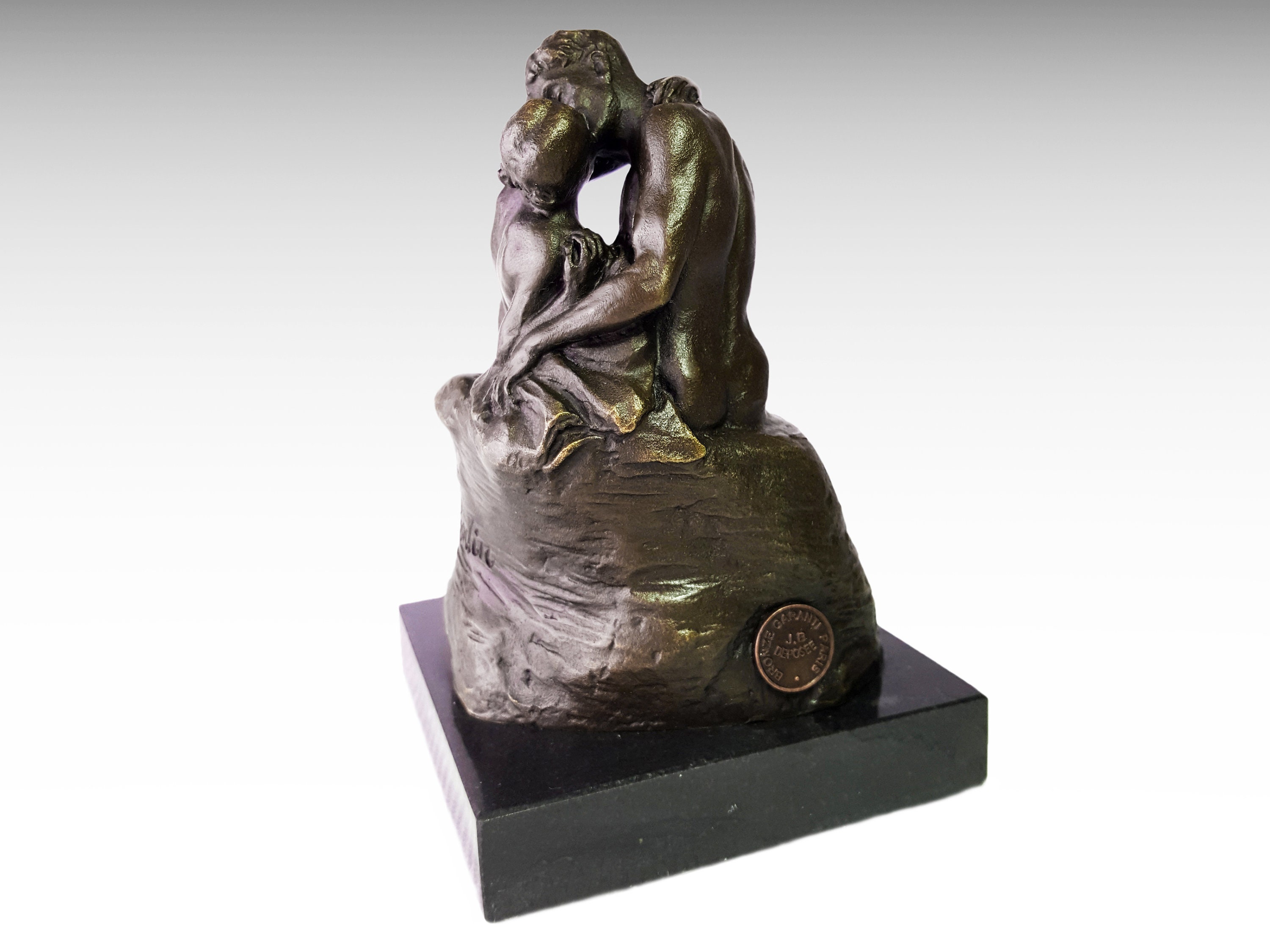 The Kiss Bronze Sculpture Design By Auguste Rodin Le Baiser Etsy