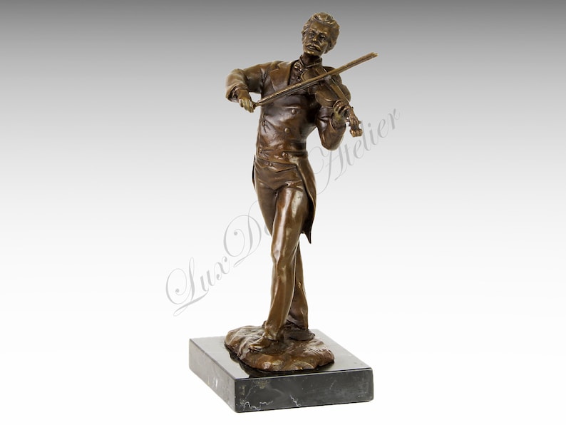 Violinist Bronze Sculpture Bronze Statue of Violin Player on - Etsy