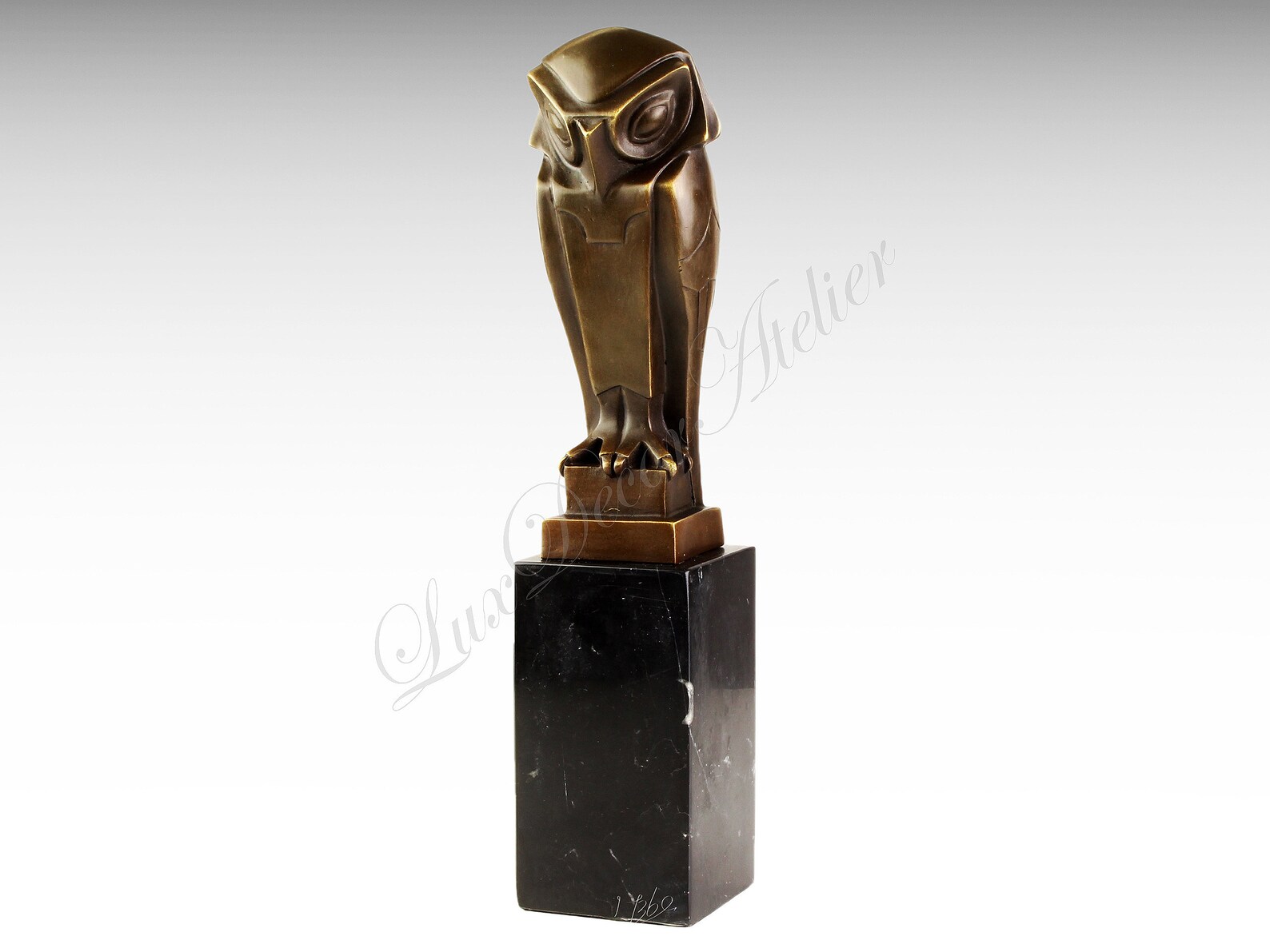 Bronze Sculpture Of Owl Art Deco Style Bronze Statue Marble Base T Idea Wisdom Symbol Art