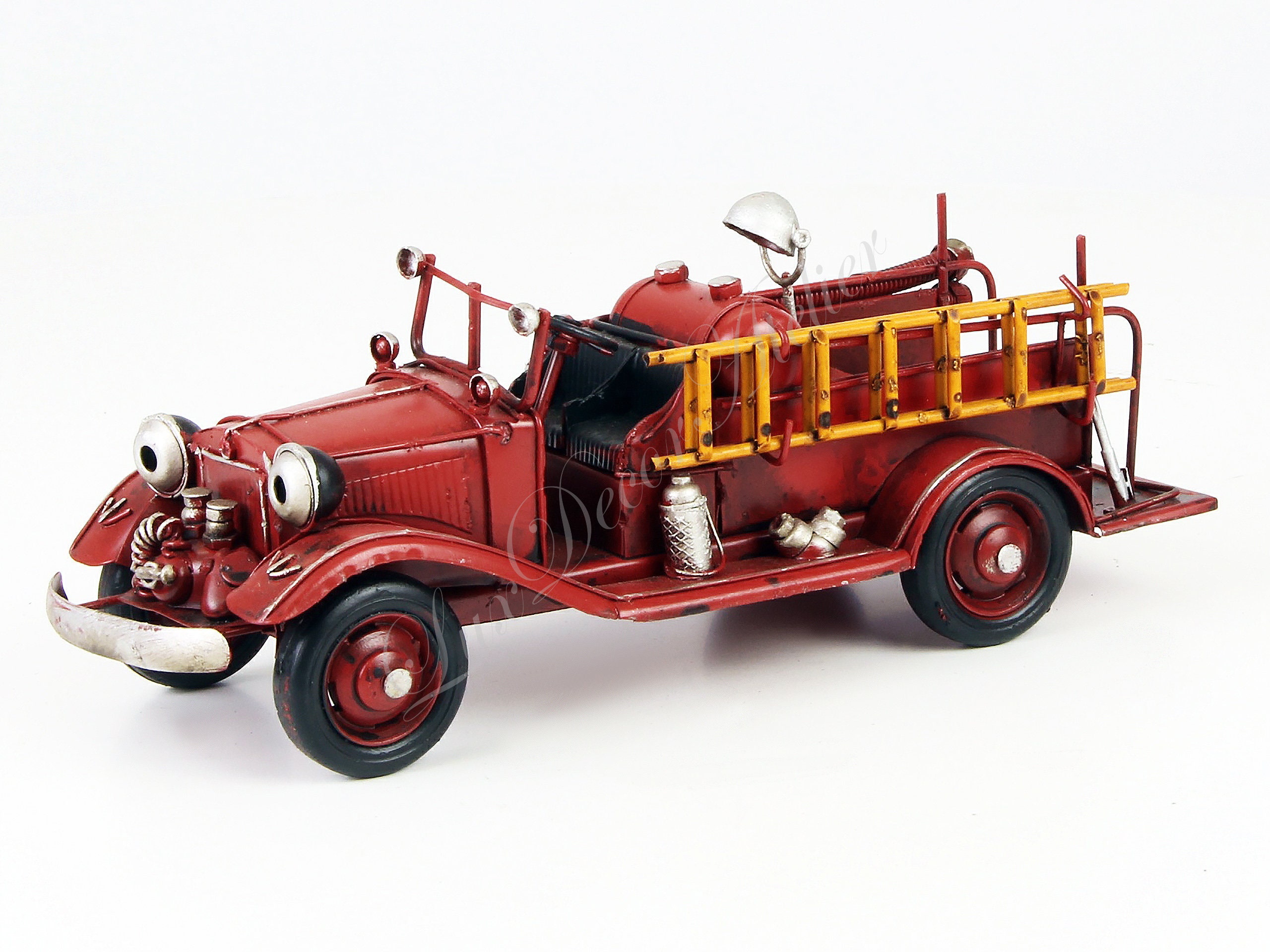 Red Fire Engine Car Metal Model Vintage Fire Truck Fire - Etsy
