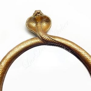 Golden Frame Round Mirror Wall Mirror With Snake Ornament, Funky Home ...