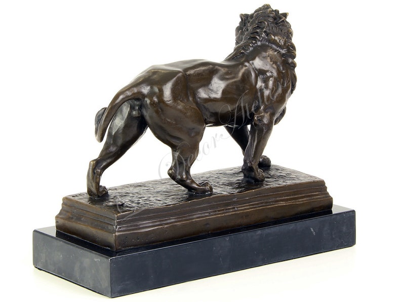 Bronze Lion Sculpture Big Wild Cat Statue Modern Bronze - Etsy