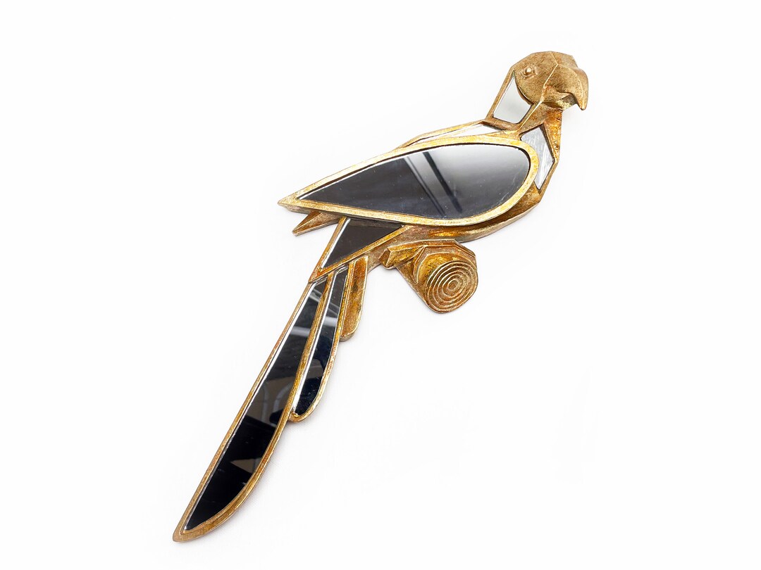 Golden Parrot With Mirrors Mirrored Wall Decor, Boho Mirror Eclectic ...