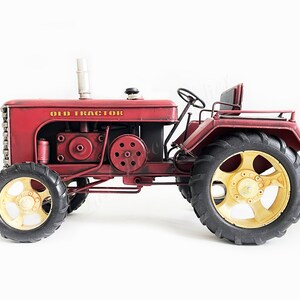 LARGE Vintage Tractor Metal Model, Old Farm Tractor Vehicle Toy ...