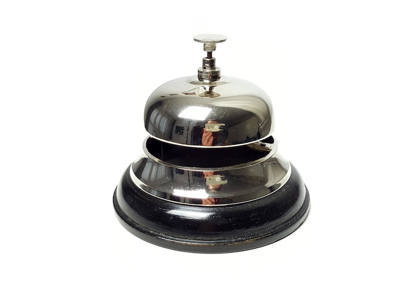 Vintage Hotel Bell Reception Bell Table Bell Mid Century - Etsy
